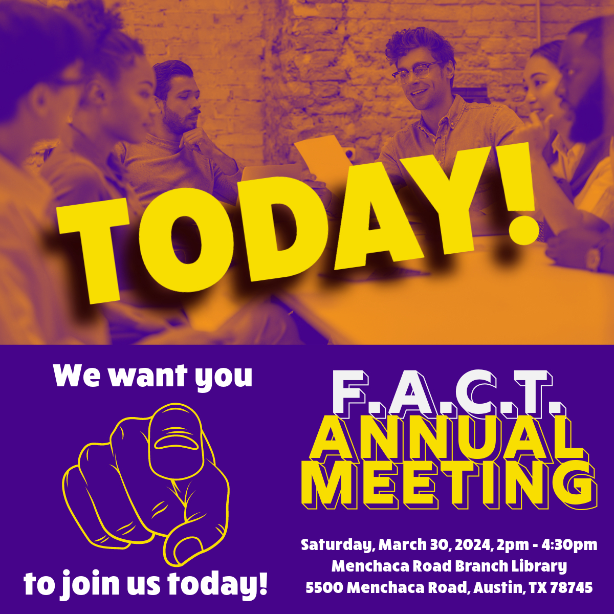 Join Us at Today’s Annual Meeting! – F.A.C.T.